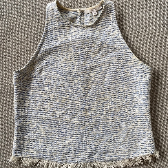 DREW | Tops | Drew Frayed Knit Crop Tank Xs | Poshmark